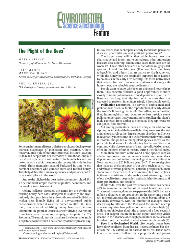 The plight of the bees | PDF | Bees | Pollination