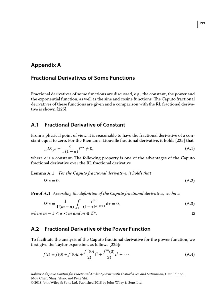 Fractional Derivatives of Functions | PDF | Mathematical Objects | Mathematical Concepts