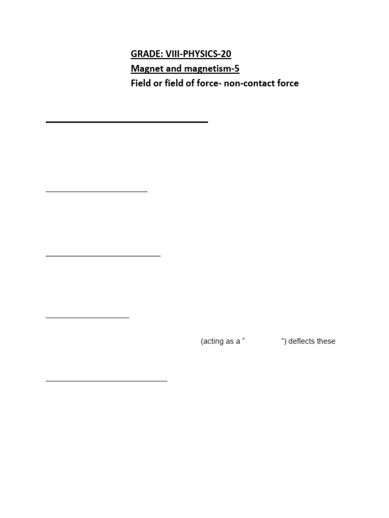 Grade VIII Physics-20docx | PDF | Force | Electric Charge