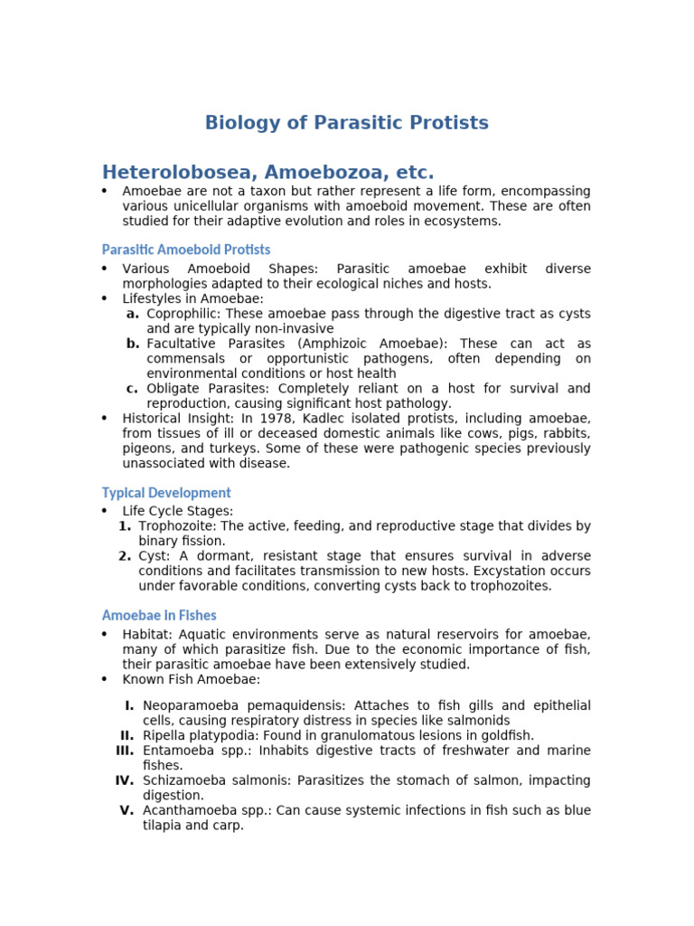 Biology of Parasitic Protists Detailed | PDF | Microbiology | Medical ...