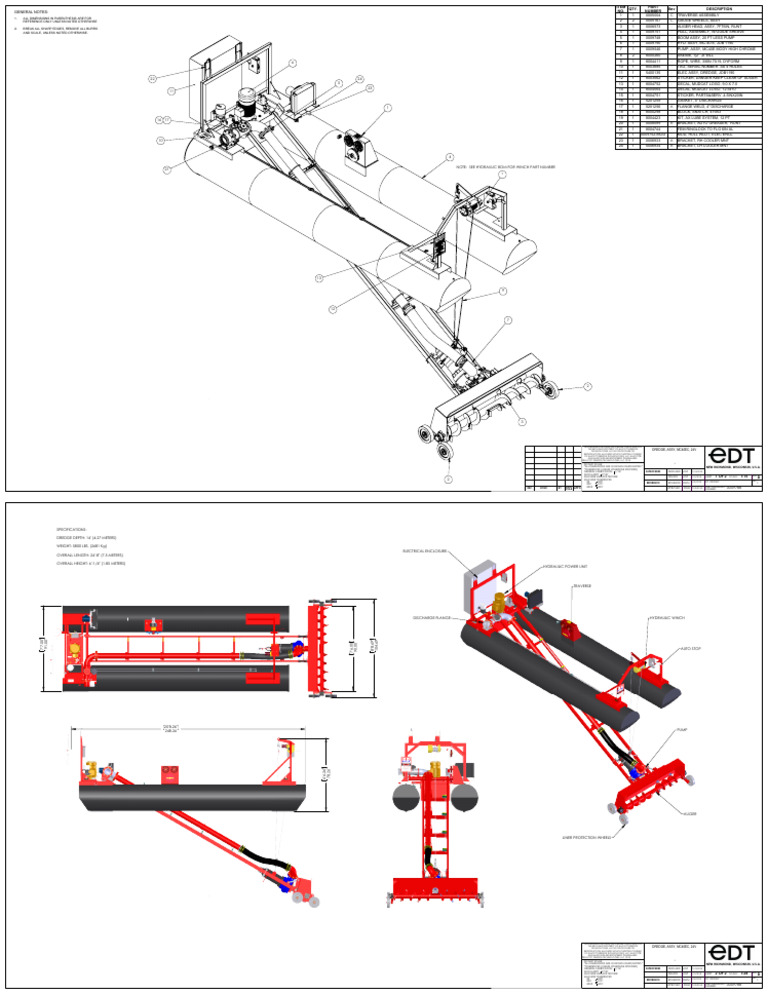Parts Breakdown 40HP Electric Dredge | PDF | Manufactured Goods