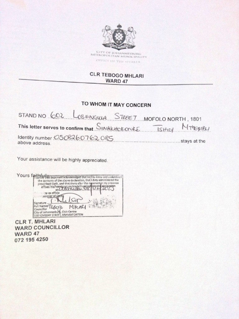 Proof of Residence | PDF