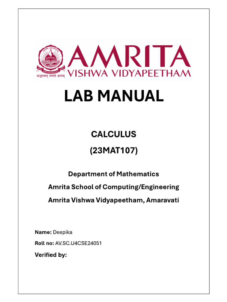 Maths Lab Manual | PDF