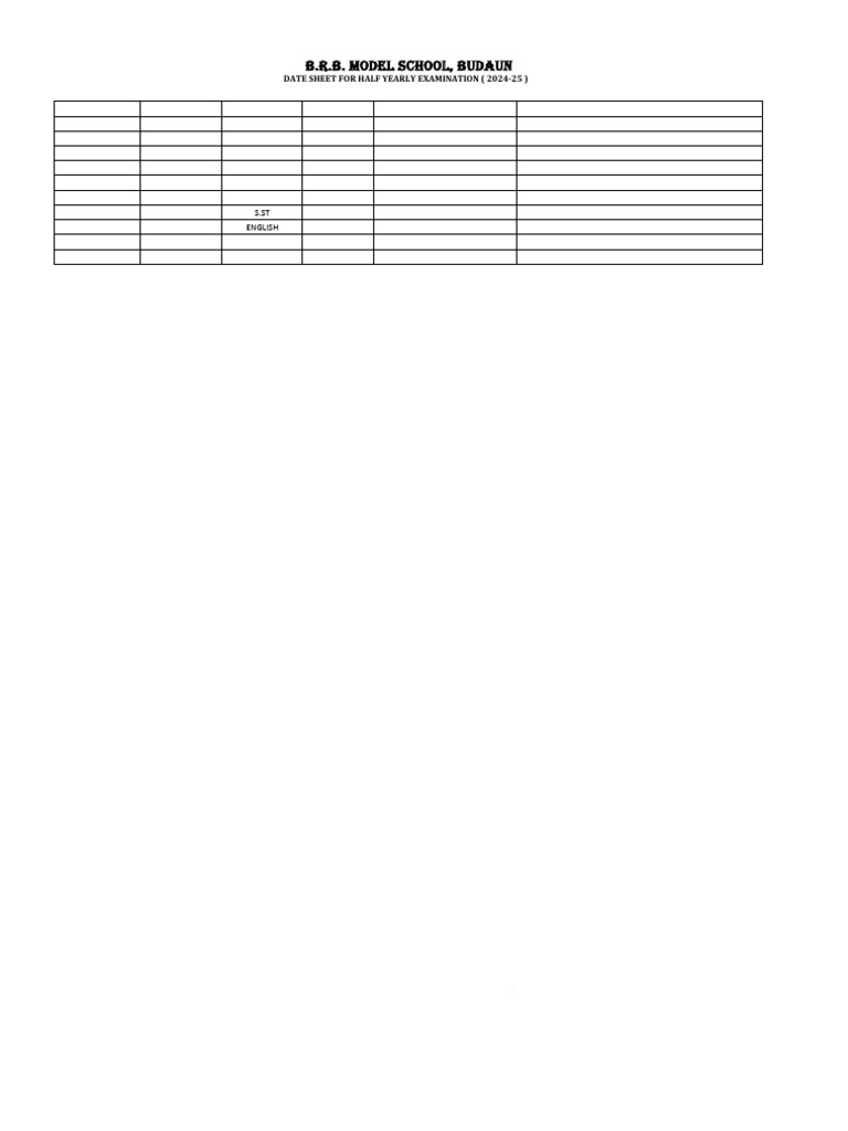 Half Yearly Date Sheet 2024-25 (Ix & Xii) | PDF