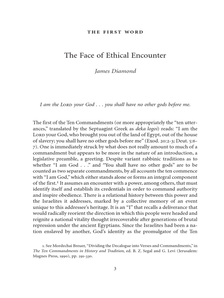 The First of The Ten Commandments The Fa | PDF | Ten Commandments | Mitzvah