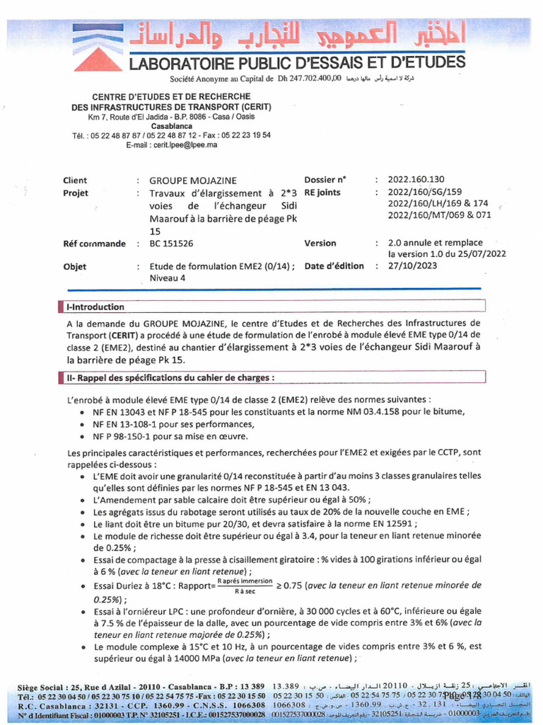 Etude de Formulation de L'eme 2 | PDF