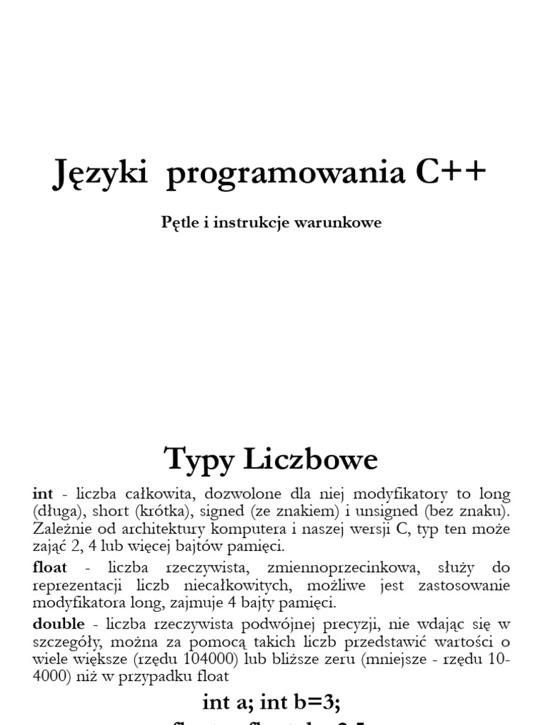 Instrukcje CPP | PDF