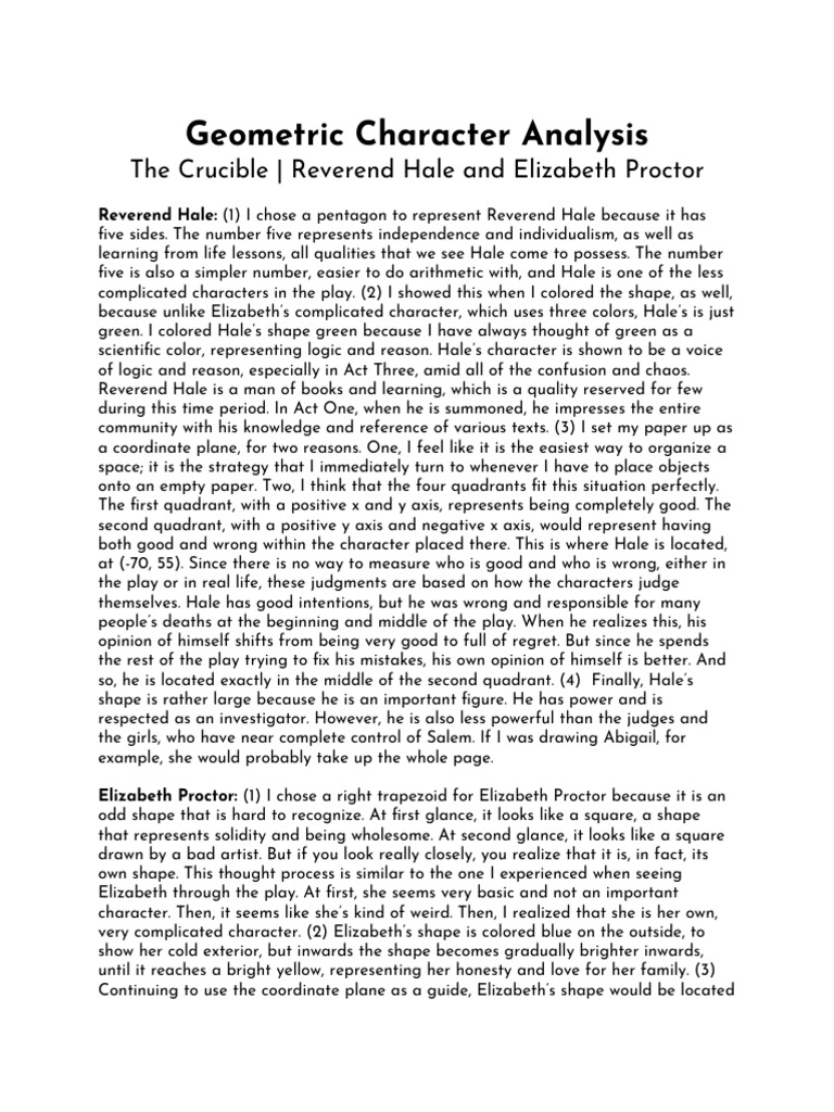 The Crucible - Geometric Character Analysis | PDF | Cartesian ...