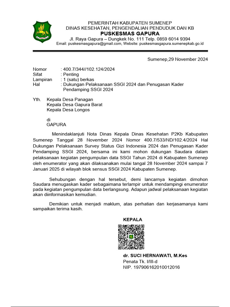 Surat Biasa SSGI 2024 | PDF