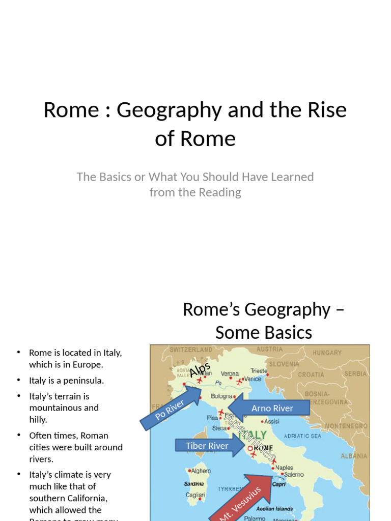 Rome's Geography and Early Republic | PDF | Ancient Rome | Roman Republic