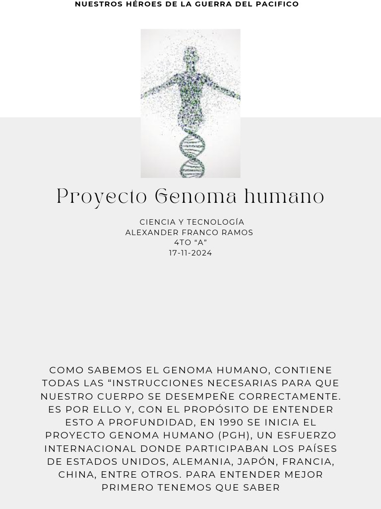 Proyecto Genoma Humano | PDF | Genoma | Genoma humano