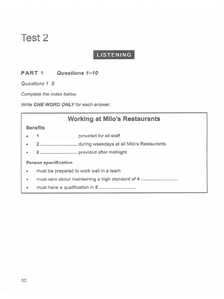 IELTS Academic Cambridge TEST 2 | PDF