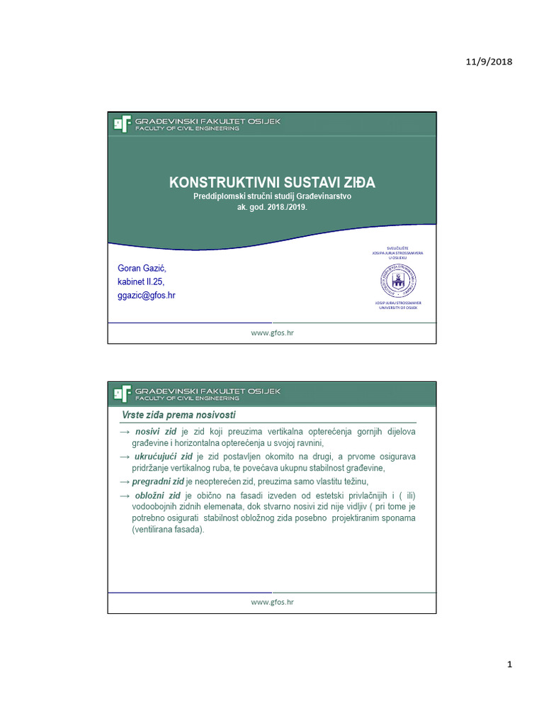 Masivne 2 4 Konstruktivni Sustavi | PDF