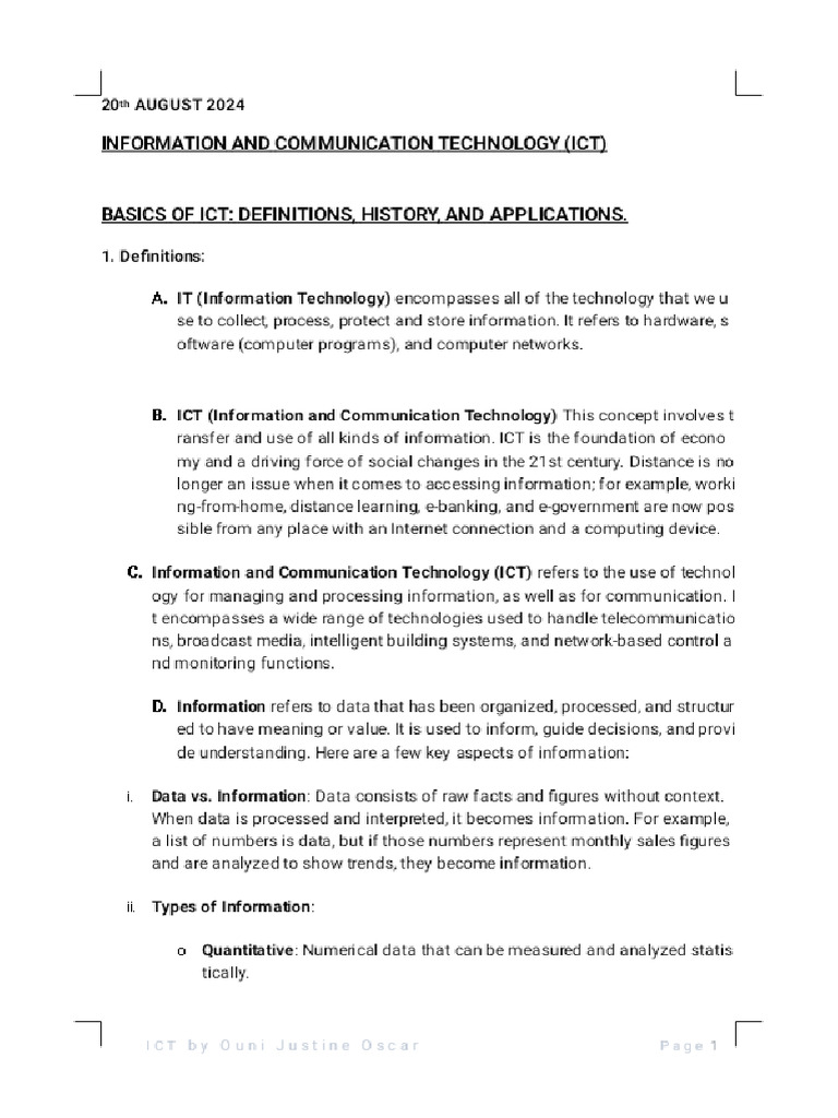 DID ICT NOTES-1_Phoenix(1) | PDF
