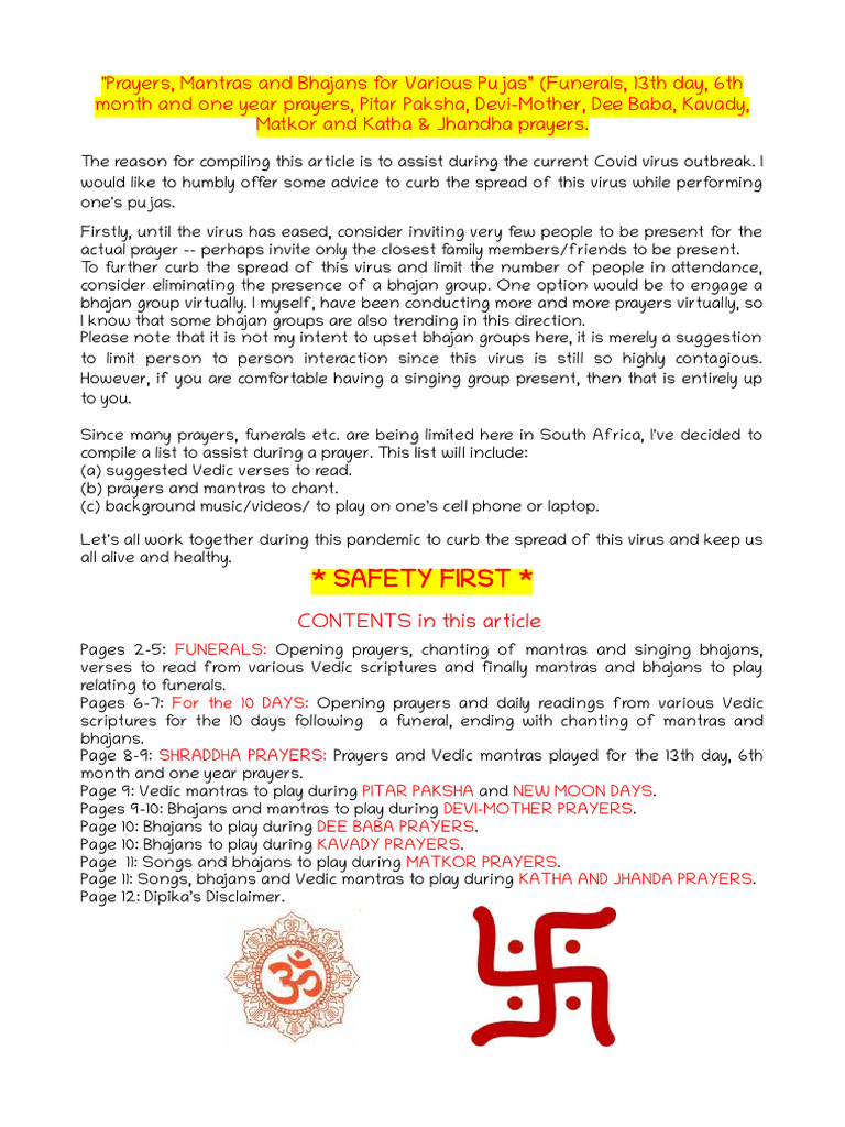 Safety First | PDF | Mantra | Bhagavad Gita