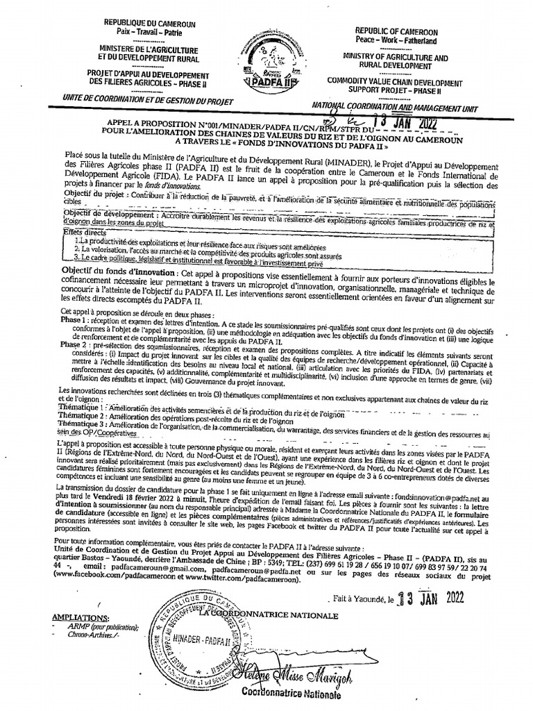 PADFA II DDP 001 | PDF