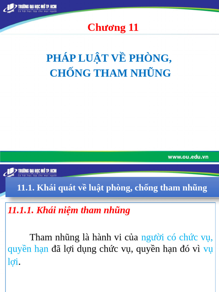 ChuÌ OÌ NG 11 - Phap Luat Ve Phong Chong Tham Nhung | PDF