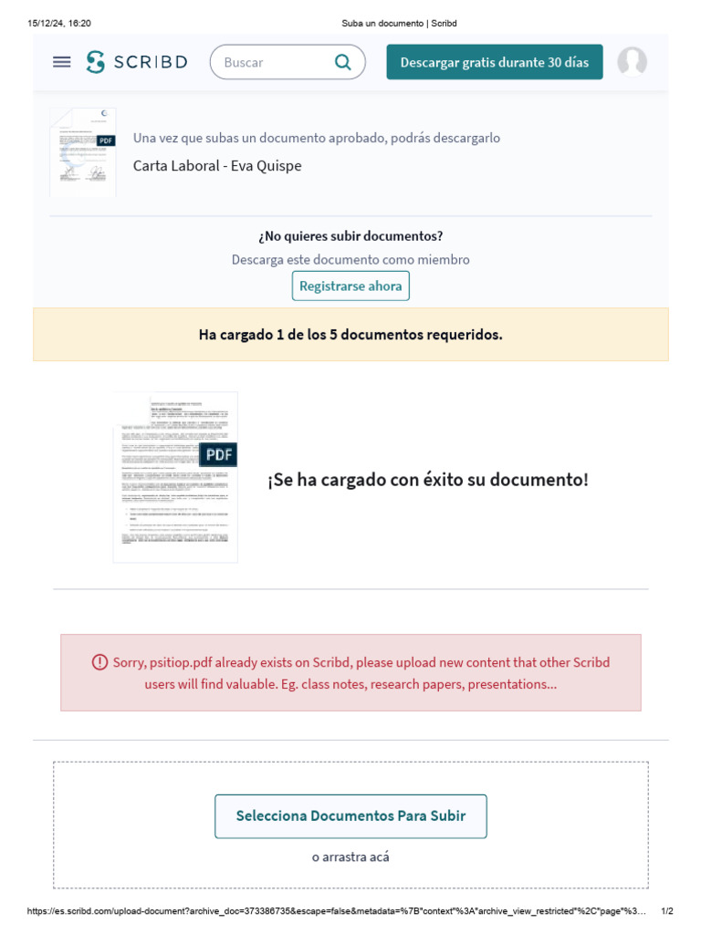 Suba un documento _ Scribd | PDF | Scribd