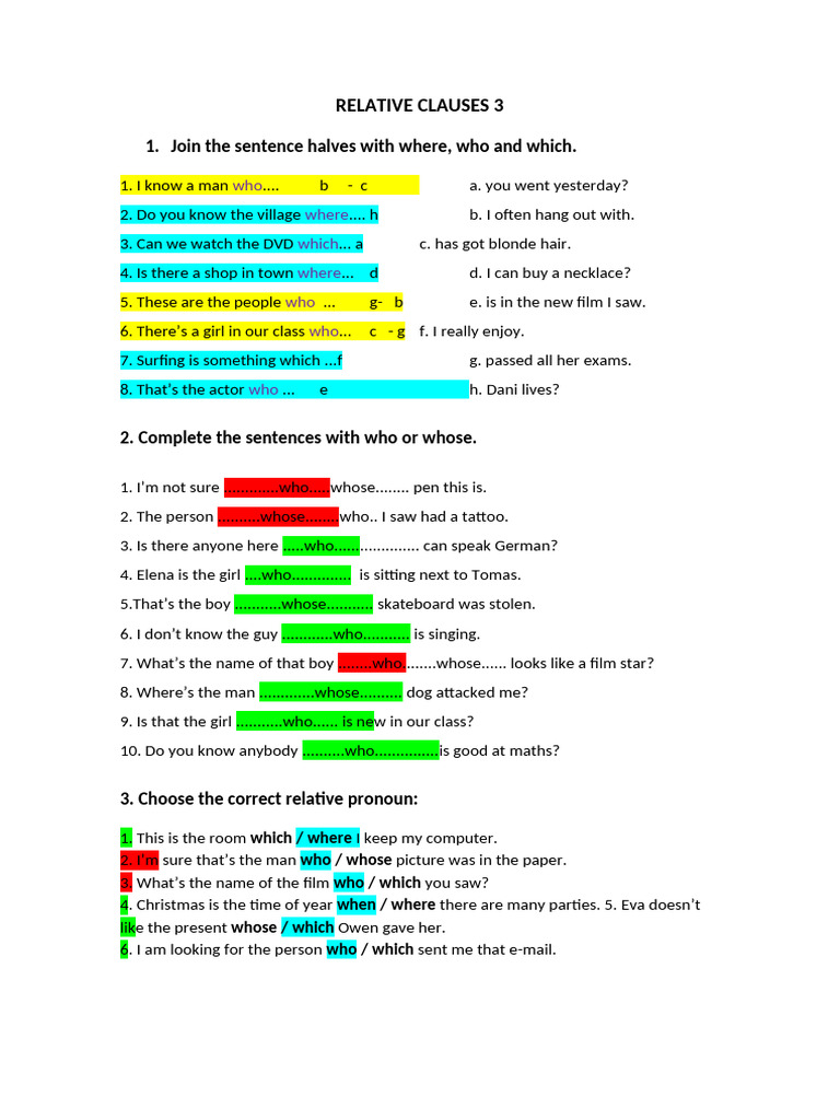 RELATIVE CLAUSES 2 | PDF | Loch Ness Monster
