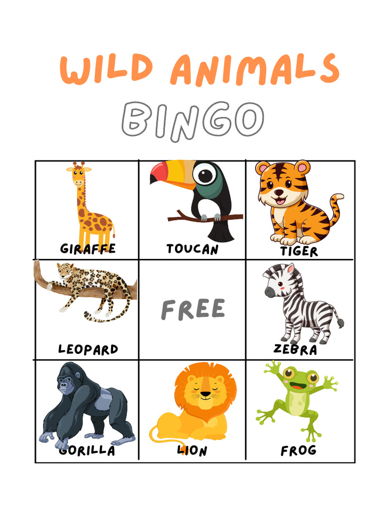 Wild Animals Bingo | PDF