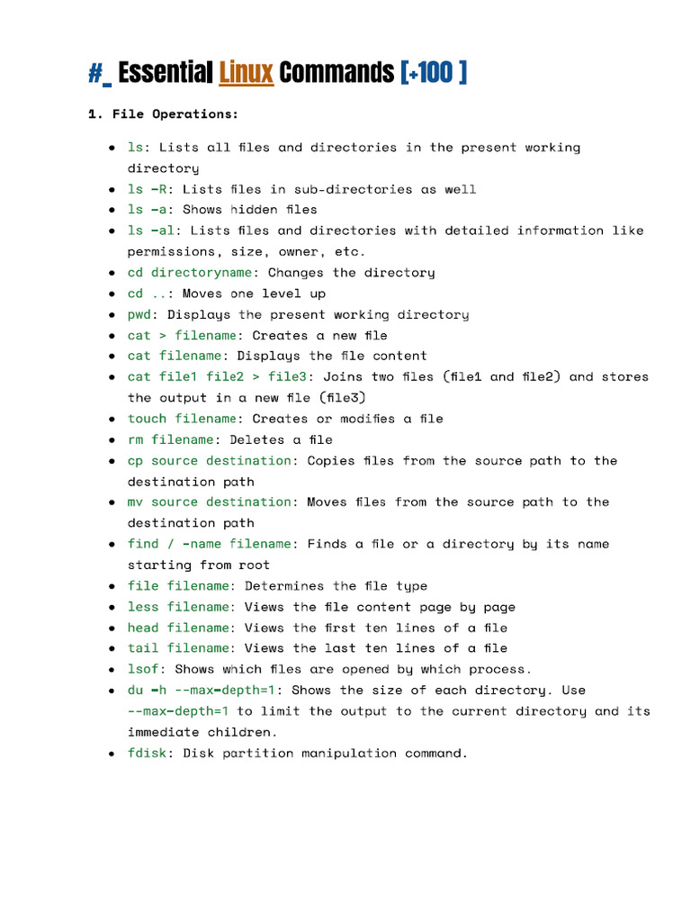 Linux Commands | PDF