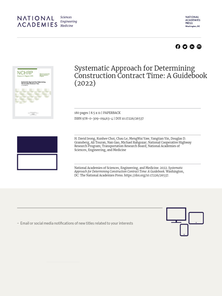 Systematic Approach For Determining Construction Contract Time A ...