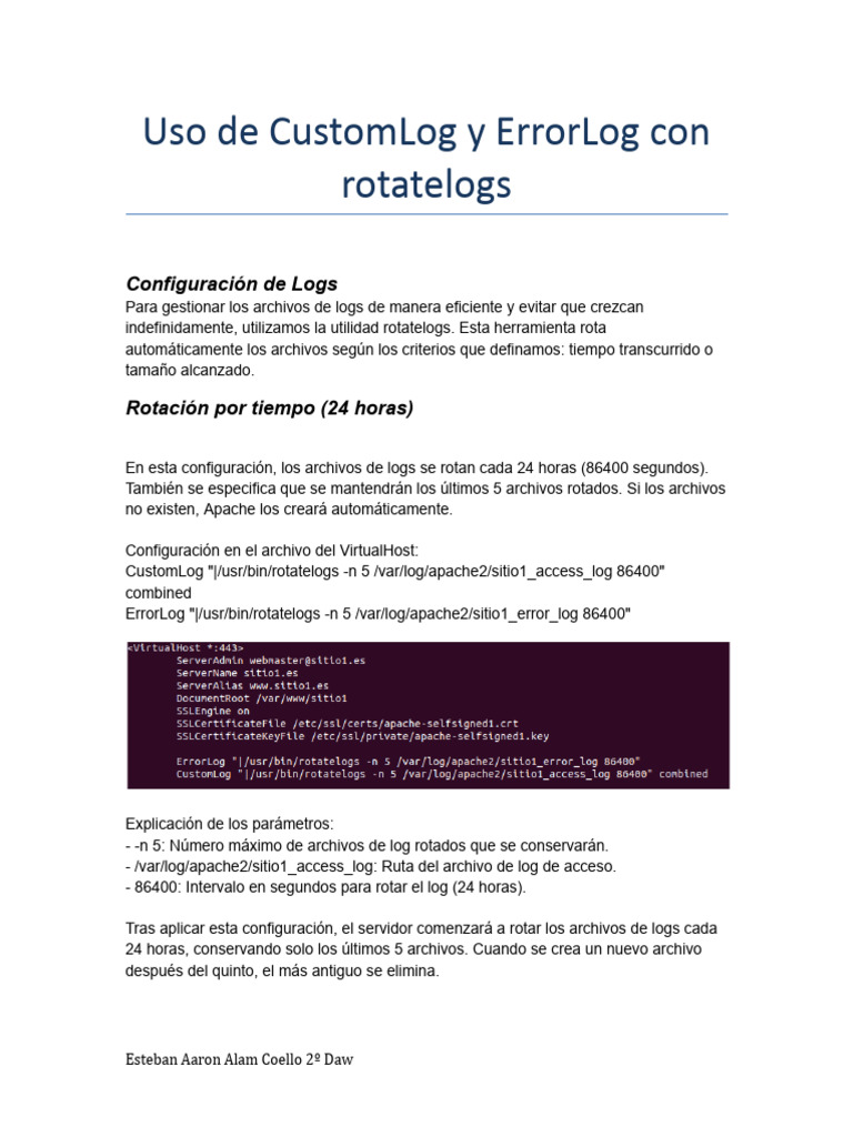 Rotate Logs | PDF | Servidor (Computación) | Informática