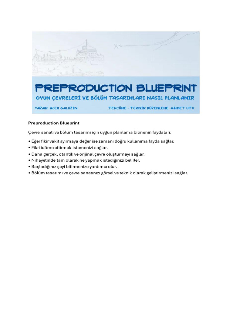 Preproduction Blueprint | PDF