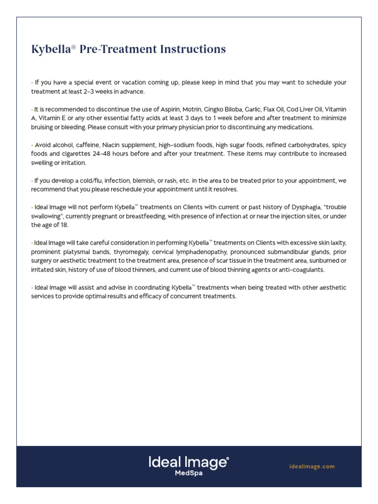 Kybella® Treatment Guidelines | PDF | Vitamin | Clinical Medicine