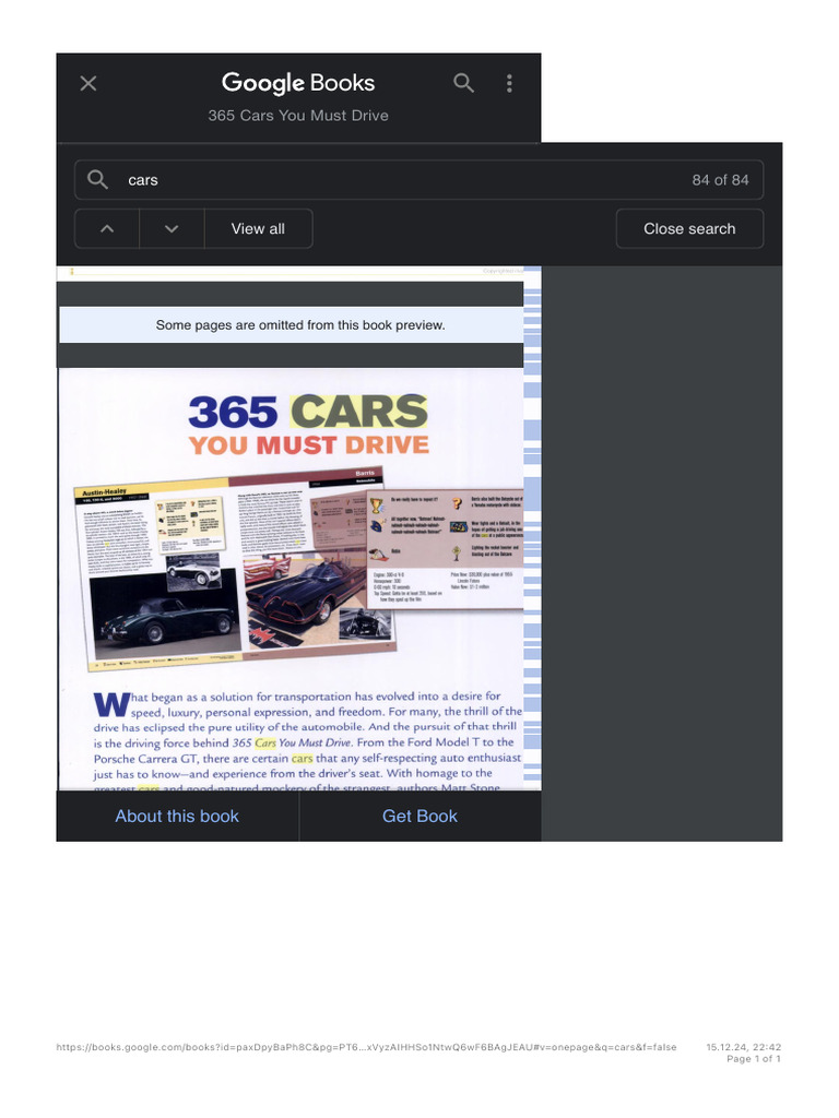 Books: 365 Cars You Must Drive | PDF