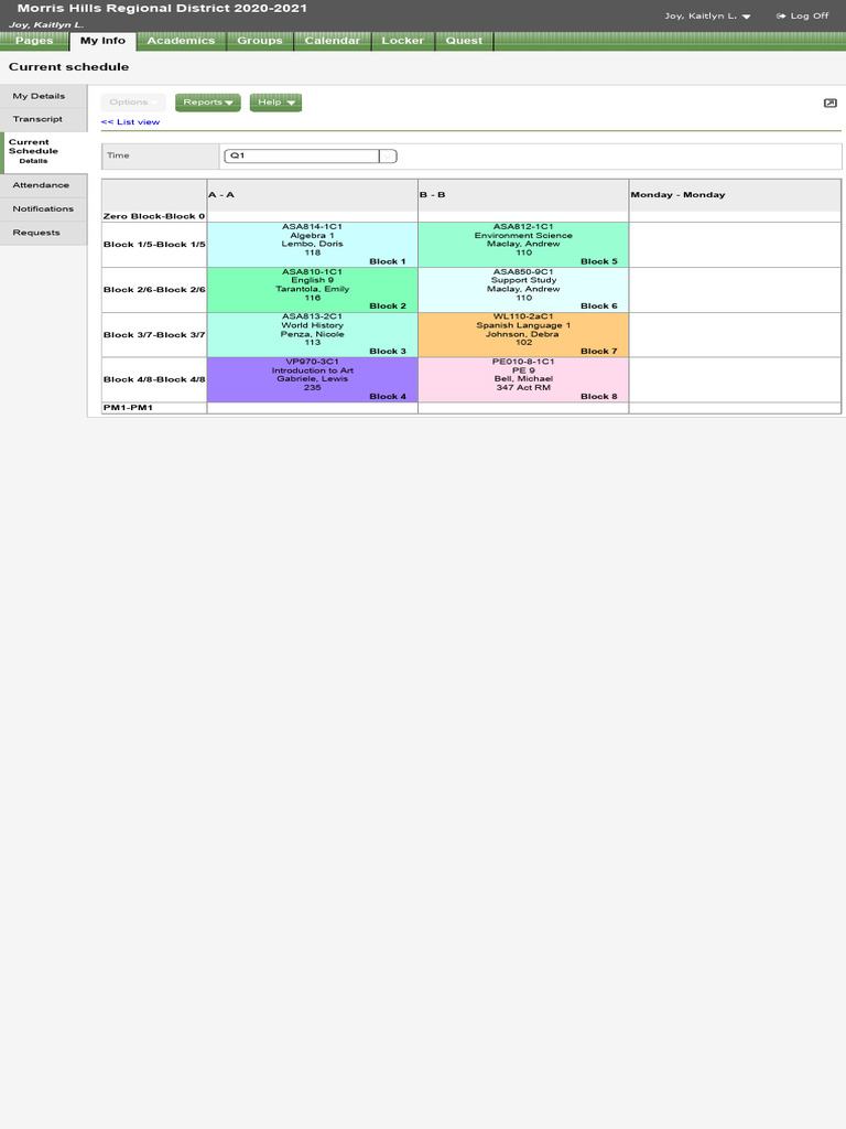 Aspen Current Schedule | PDF