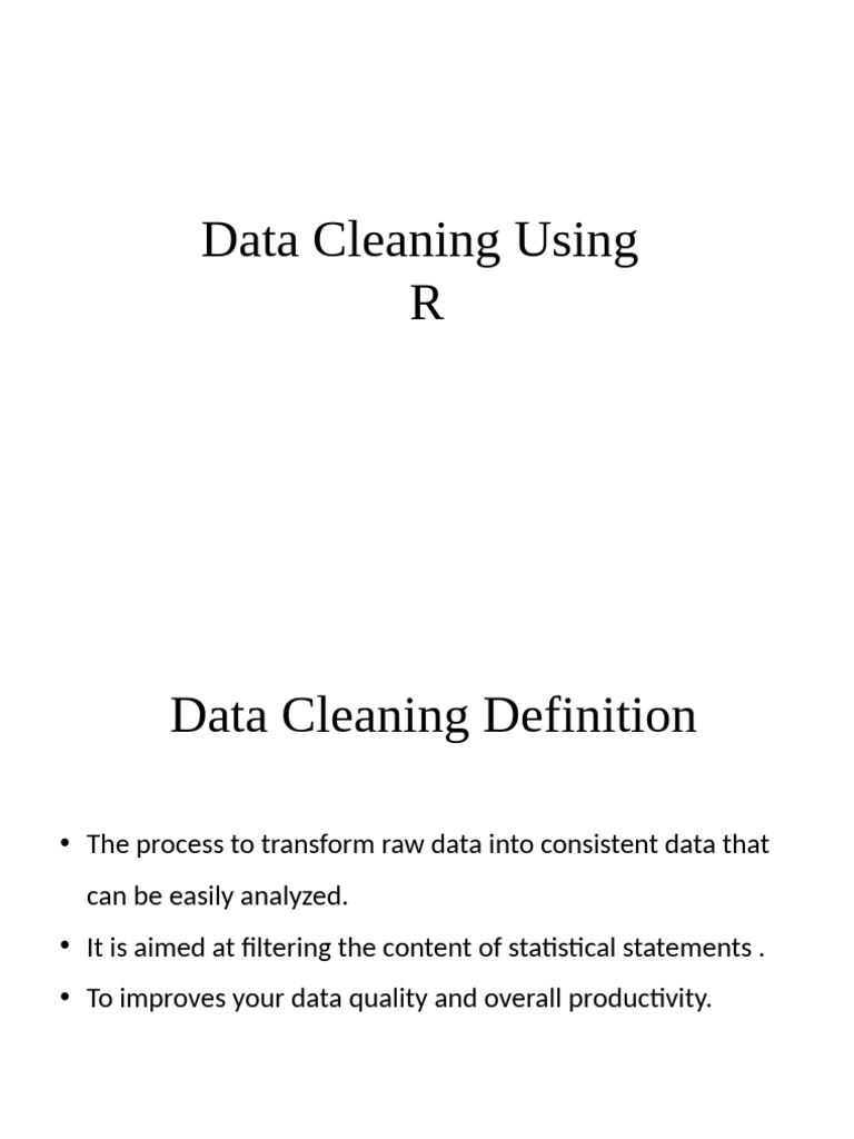Data Cleaning Using R | PDF | Data | Outlier Data Cleaning Using R | PDF | Data | Outlier