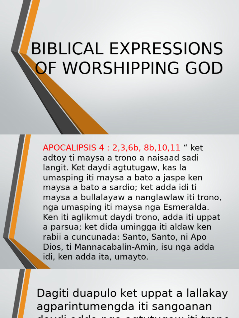 Biblical Expressions of Worshipping God | PDF