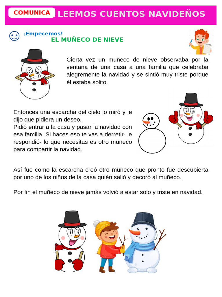 Cuento de Navidad: El Muñeco de Nieve | PDF