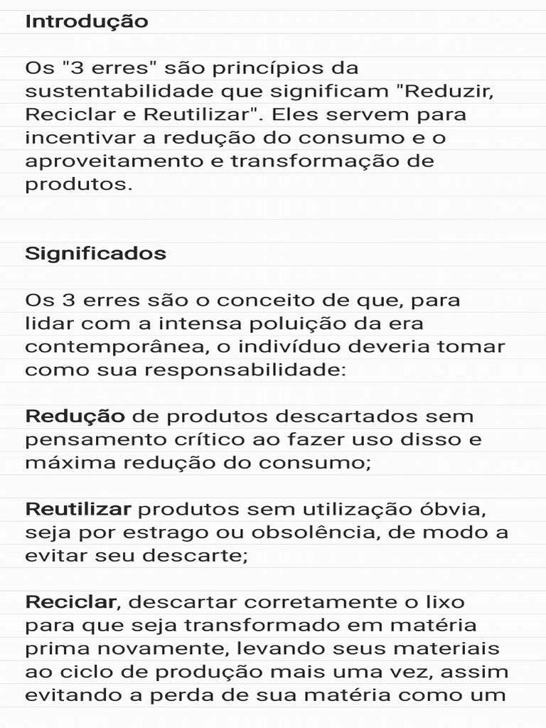Os Três Erres | PDF