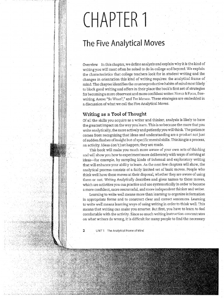 Writing Analytically ch1 | PDF