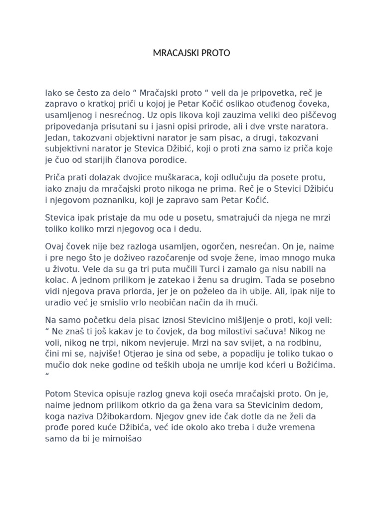 Mracajski Proto | PDF