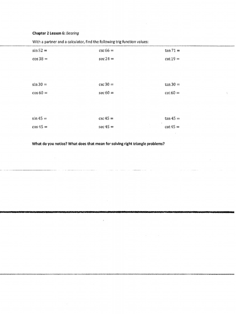 Lesson 6 Notes and Homework Answers | PDF