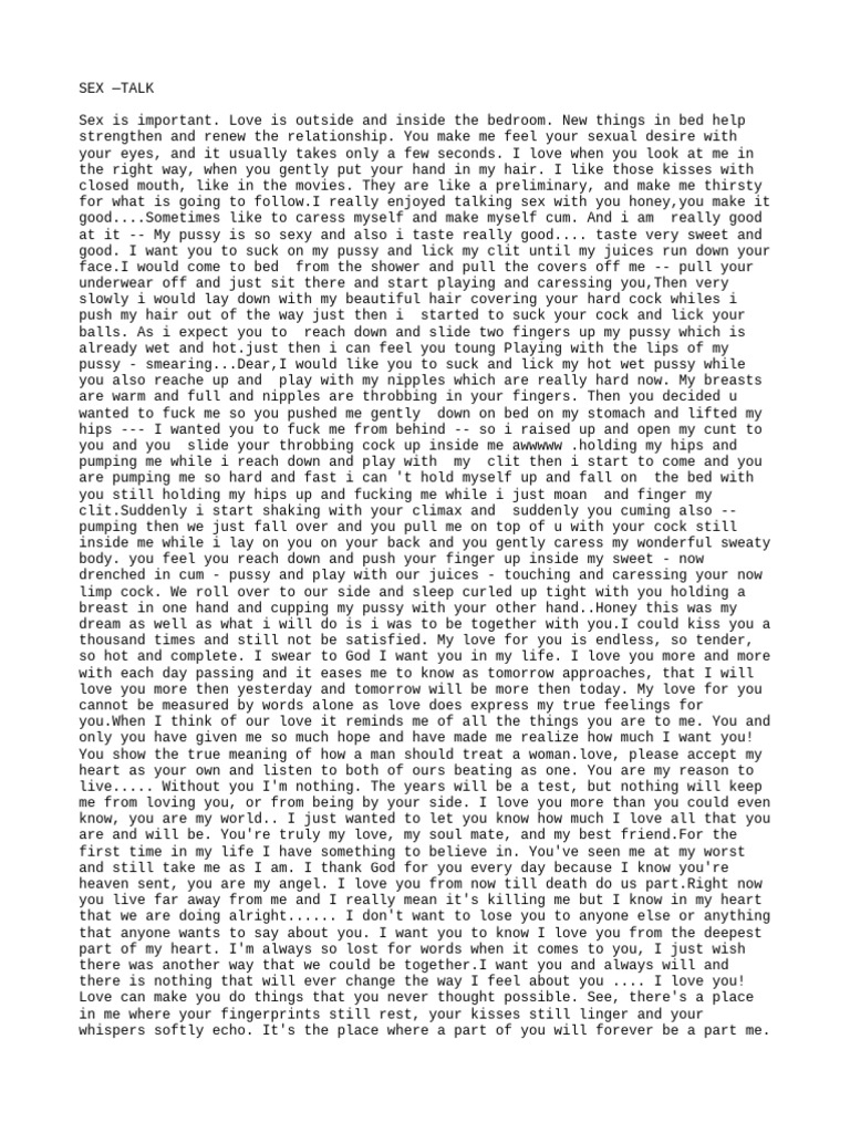 Sex Talk Pdf