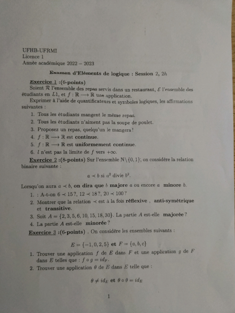 Corrections TD Et Sujets de Logique | PDF