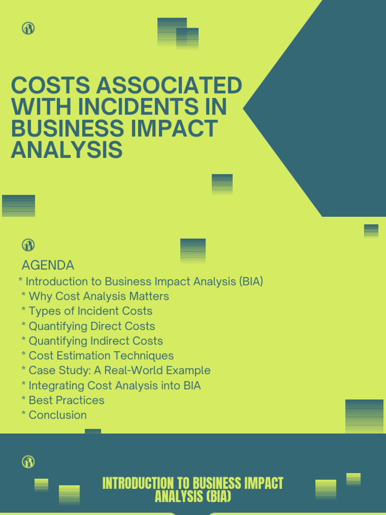 Costs Associated With Incidents in Business Impact Analysis | PDF | Cost–Benefit Analysis | Risk