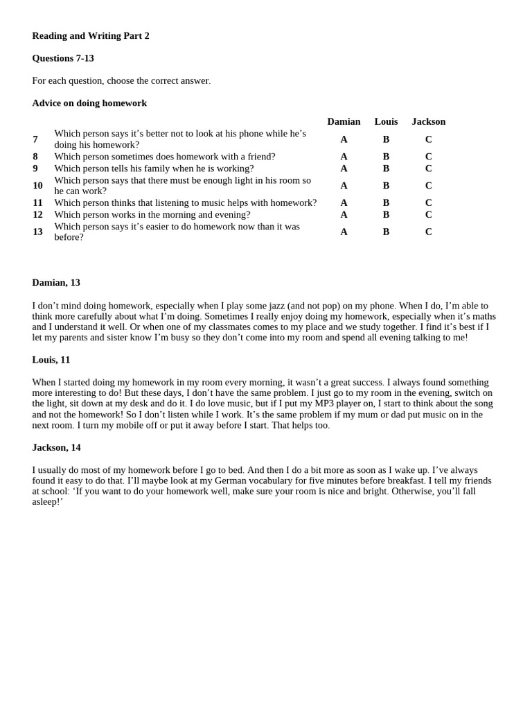 Homework Tips from Students' Perspectives | PDF