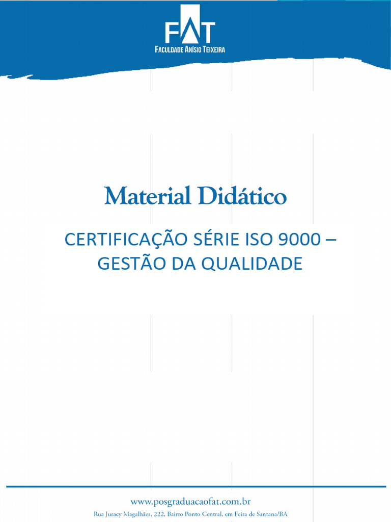 Certificação ISO 9000 e Gestão da Qualidade | PDF | Qualidade (negócios ...