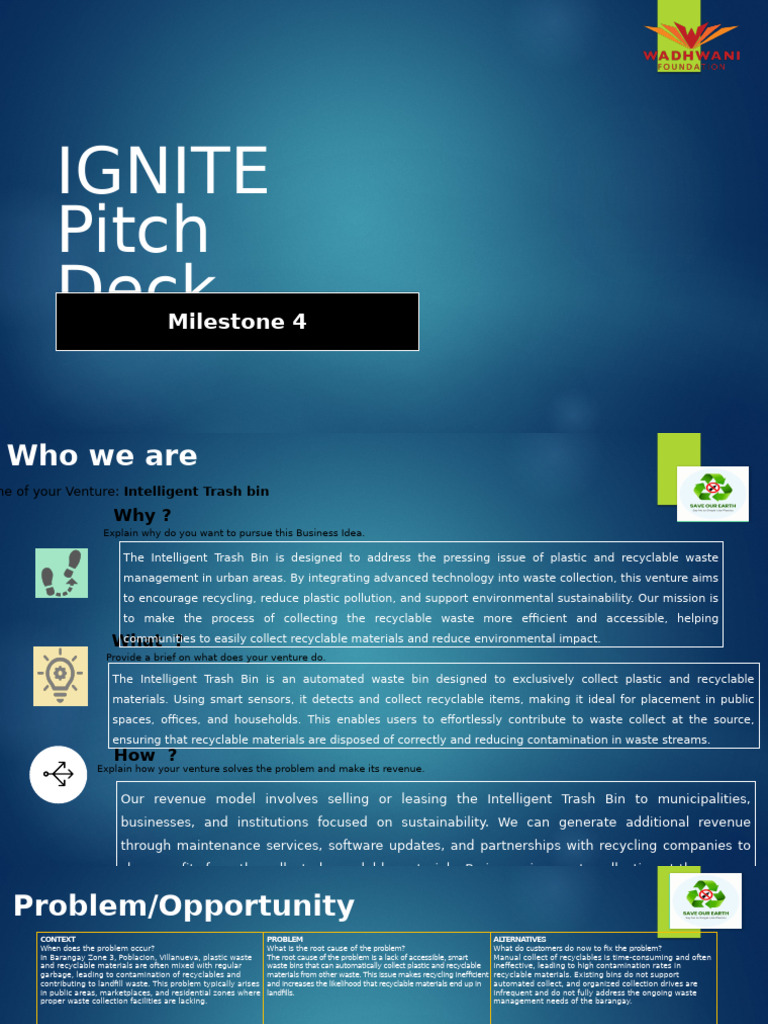 Ignite Milestone 4 Intelligent Trash Bin | PDF | Recycling | Gross Margin