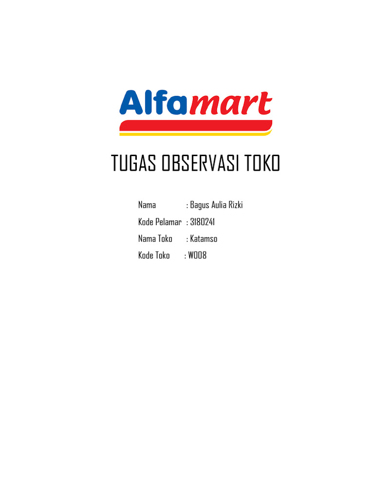 Tugas Observasi Toko | PDF
