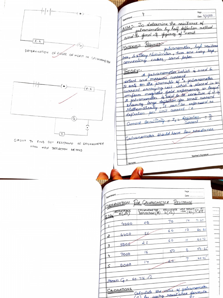Half Deflection Galvanometer | PDF | Electromagnetism | Measuring ...