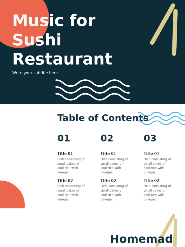 Maki Presentation Template Orange Variant | PDF | Sushi | Cooking