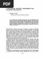 Fluency Severity Rating Scale | PDF | Stuttering | Human Communication