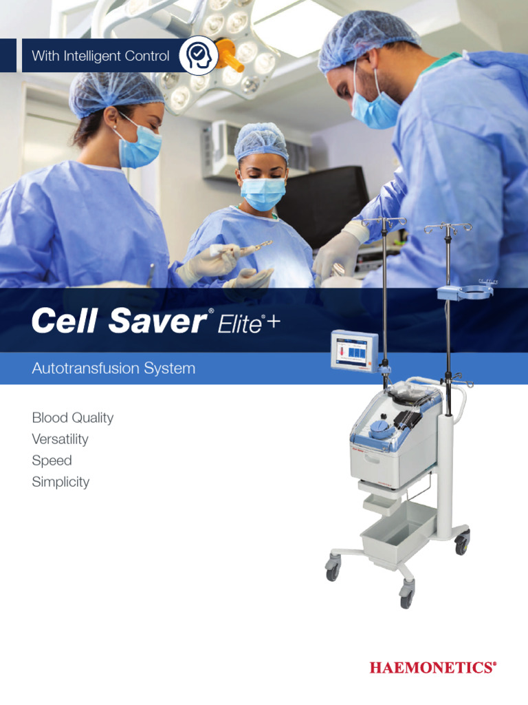 Cell Saver Elite+ Autotransfusion System | PDF | Vertebrates | Medical ...