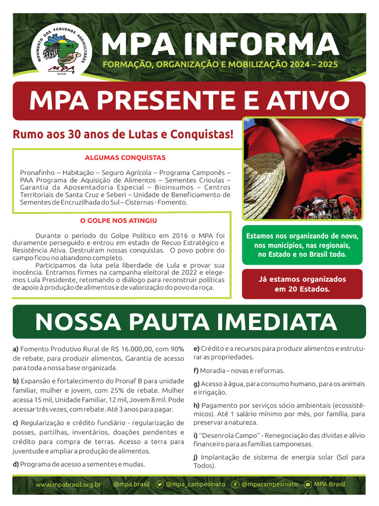 INFORMATIVO MPA RS NOVEMBRO DEZEMBRO 2024 | PDF | Agricultura | Brasil